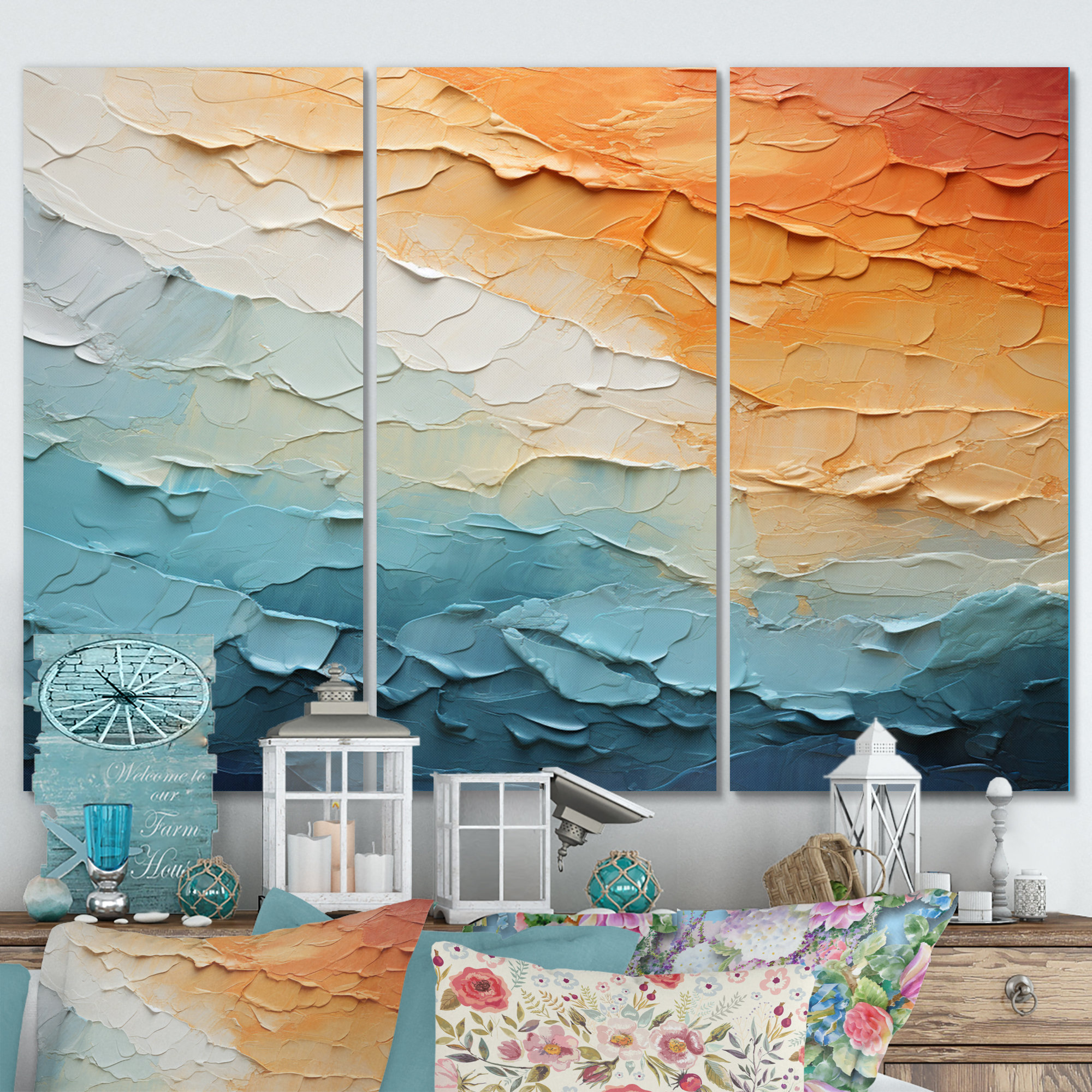 Wrought Studio Clouds Whispering Clouds Collage I - Landscapes Canvas ...